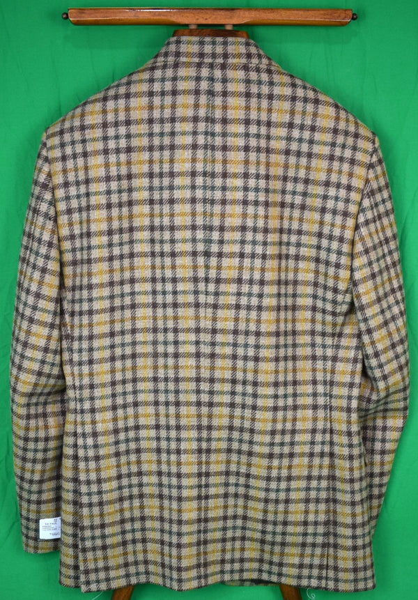 Paul Stuart Irish Tattersall Tweed Sport Coat Sz 42 Semi Tall (New w/