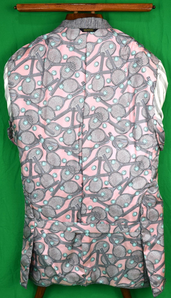 "Chipp Grey Tic Weave Silk/ Linen Sport Jacket" Sz 39R (SOLD)