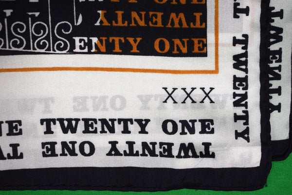 The "21" Club Iron Gate Print XXX Poly Scarf