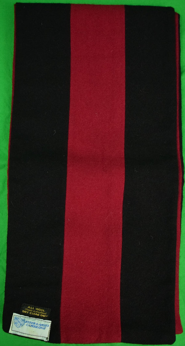 Ryder & Amies Cambridge Black/ Burg Rowing Scarf (SOLD)