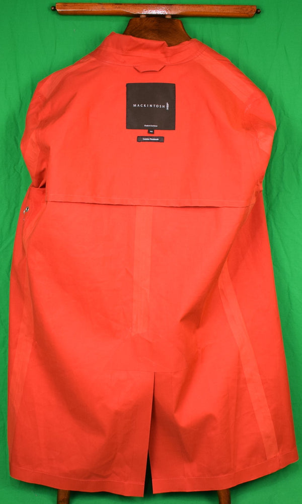 "Mackintosh Of Scotland Orange Storm/ Raincoat w/ Detachable Hood" Sz