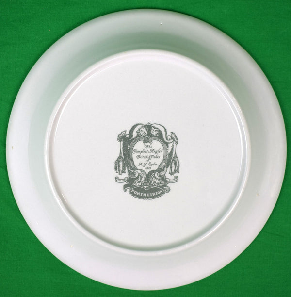 "Set x 6 Salad Plates The Compleat Angler British Fishes By AJ Lydon"