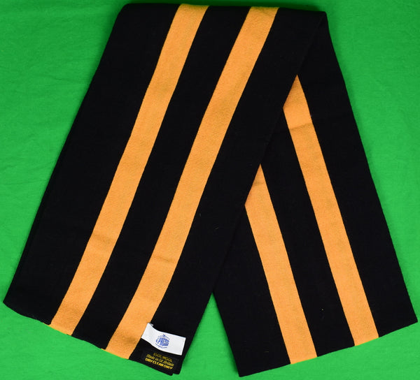 "J. Press English Navy/ Gold University Rowing Stripe Wool Scarf" (SOL