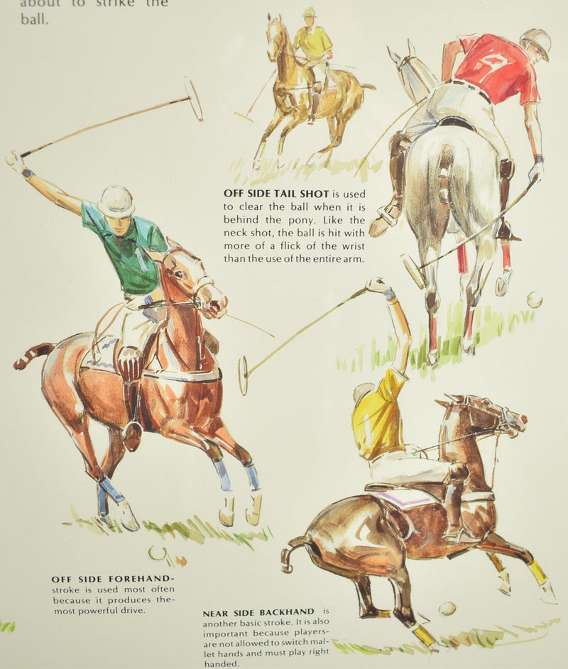 "Guide To Polo" 1987 Framed Poster by Sam Savitt (1917-2000) (SOLD)