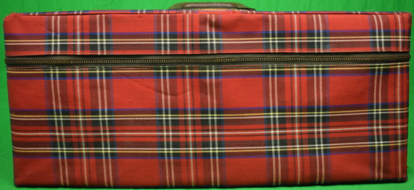 "Abercrombie & Fitch De Luxe Mahogany Tackle Box w/ Royal Stewart Tart