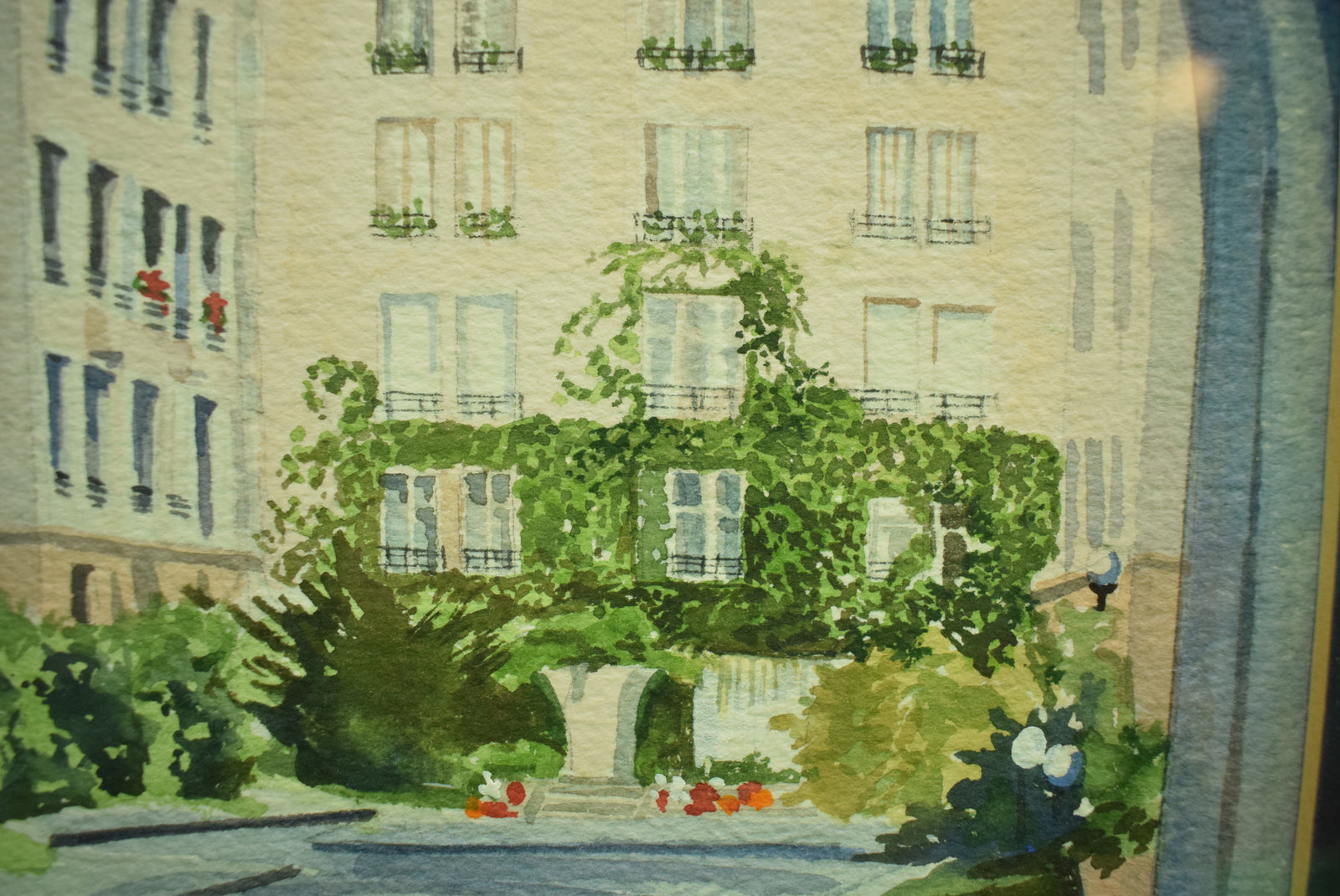 "133 Rue St. Dominique Paris" Watercolour by Georgia Drake Edmondson