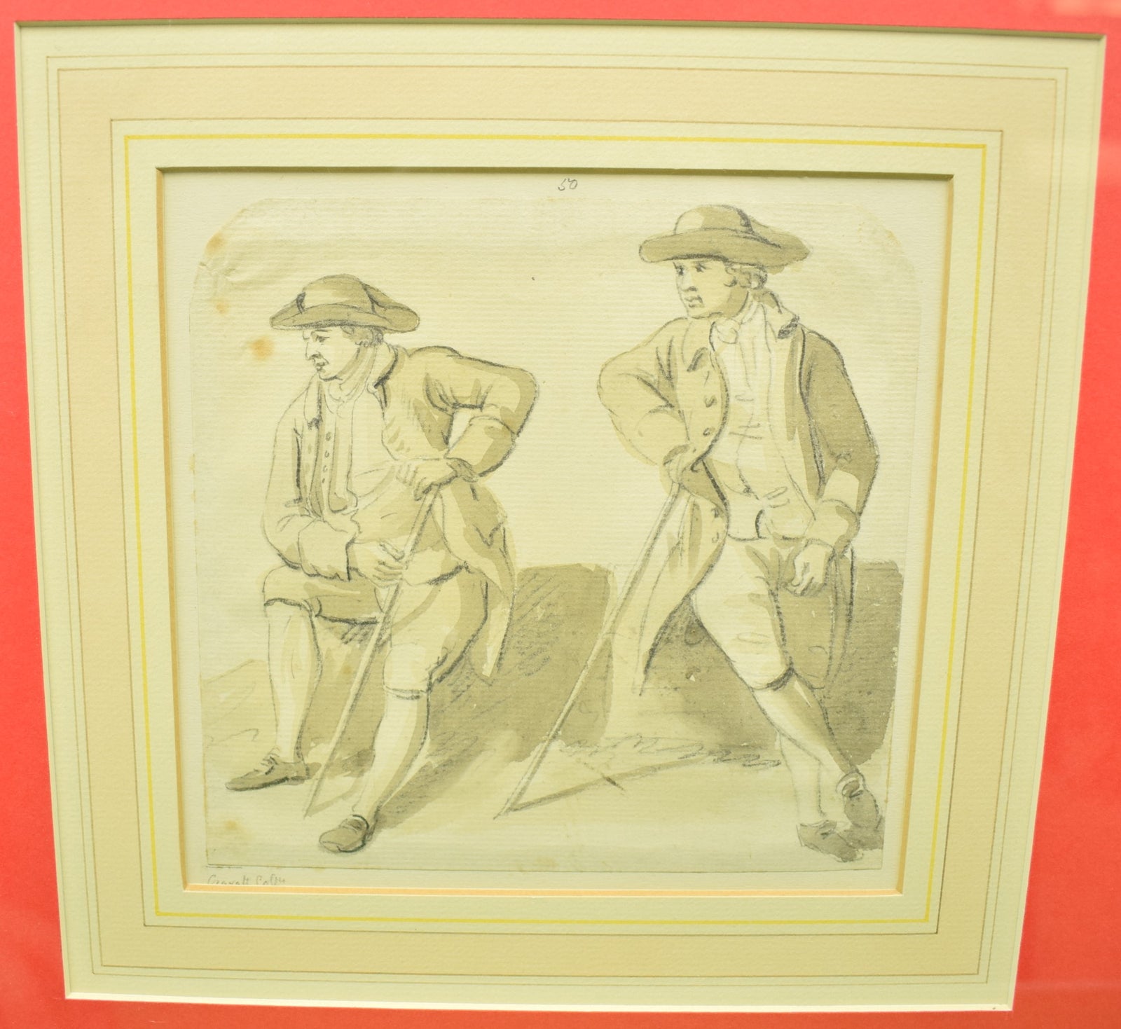 "Rustics By A Lake" by Paul Sandby (1730-1809)
