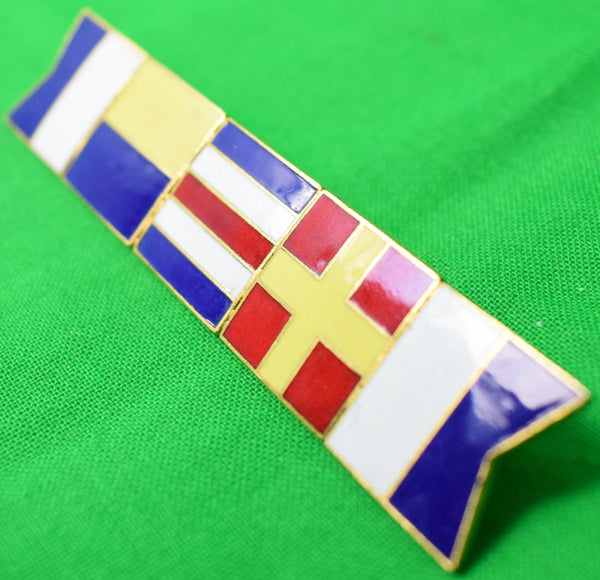 "Enamel Stick Pin w/ 5 Signal Flags"