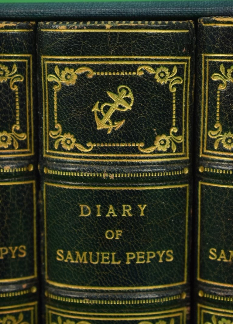 "Diary Of Samuel Pepys w/ Bayntun Deluxe Slipcase (8) Vol Set" 1904 WH