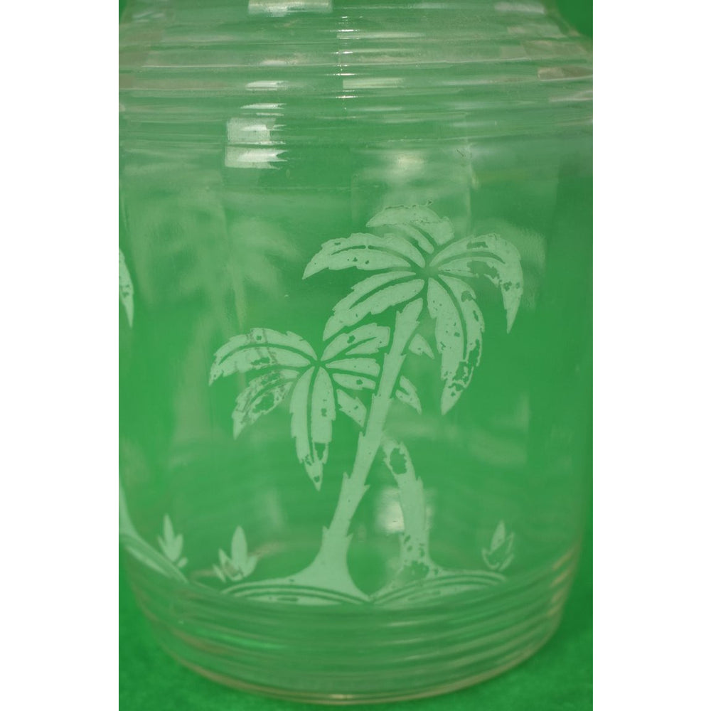 Palm Tree Glass Pitcher