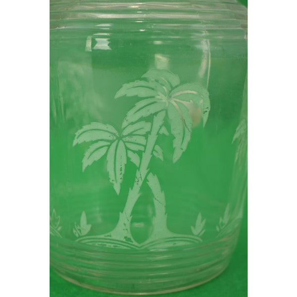 Palm Tree Glass Pitcher