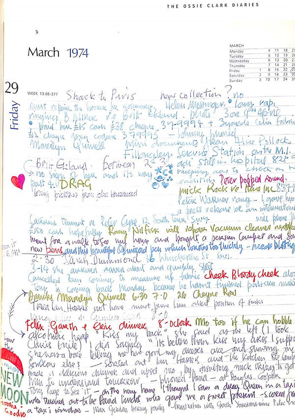 "The Ossie Clark Diaries" 1998 ROUS, Lady Henrietta [edited and introd