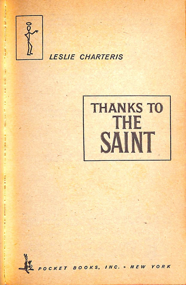 "Thanks To The Saint" 1959 CHARTERIS, Leslie