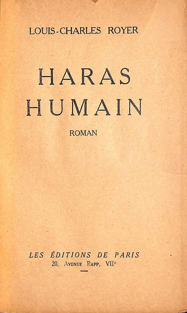 "Haras Humain" 1949 ROYER, Louis-Charles