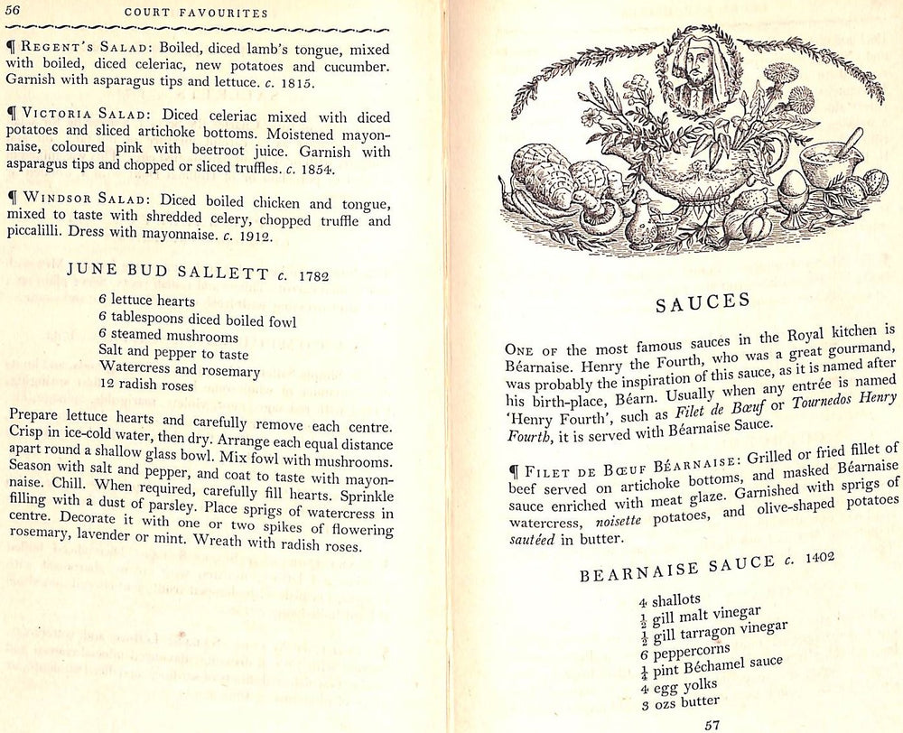"Court Favourites Recipes From Royal Kitchens" 1953 CRAIG, Elizabeth