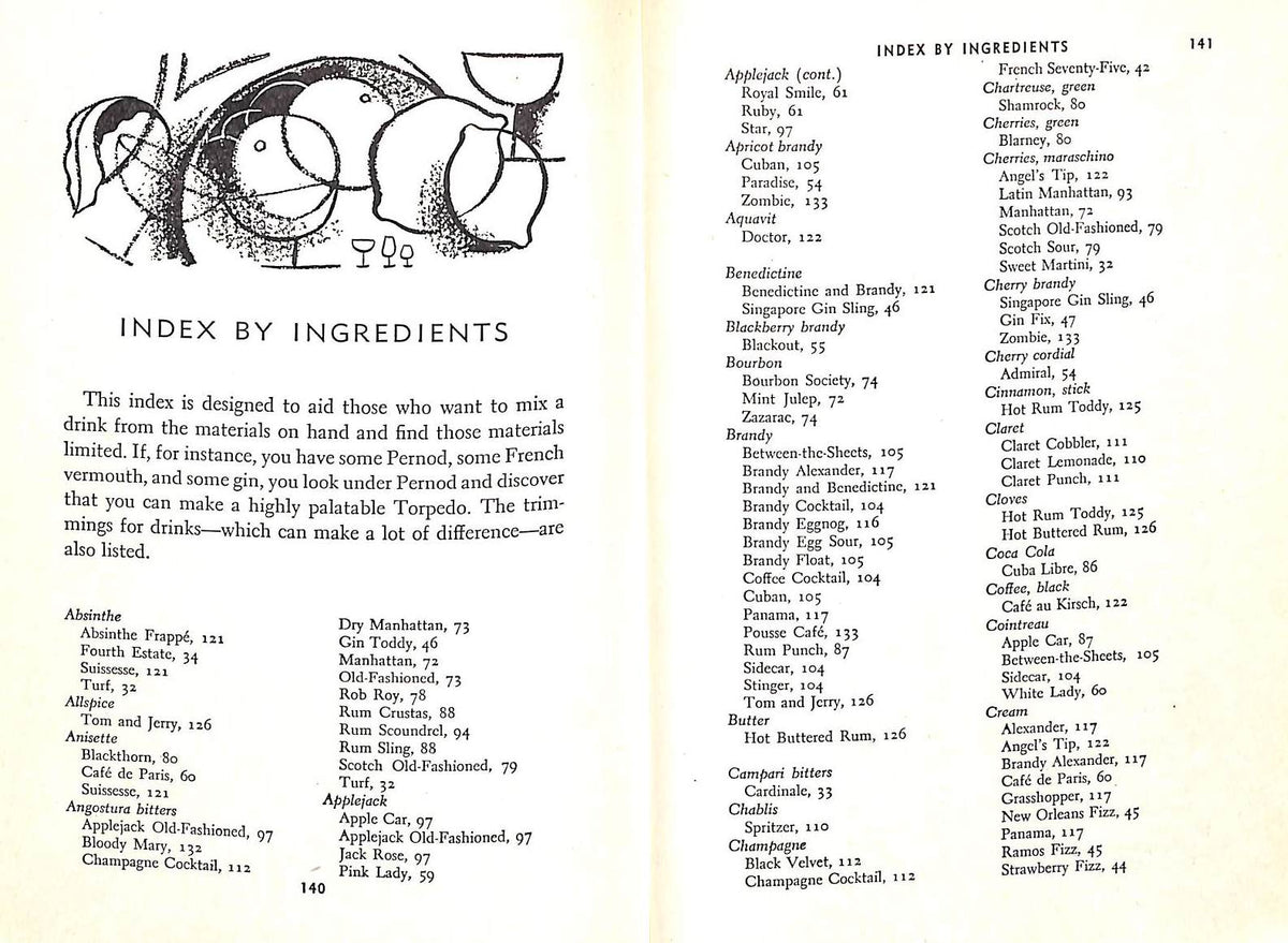 "The Bartender's Book" 1951 TOWNSEND, Jack and MCBRIDE, Tom Moore
