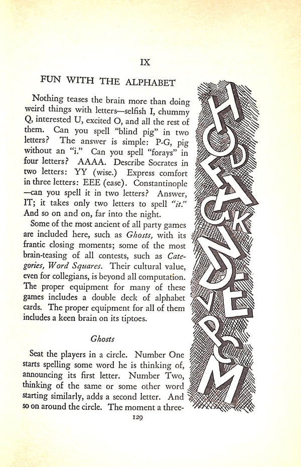 "Let's Have A Good Time Tonight: An Omnibus Of Party Games" 1938 GODDA