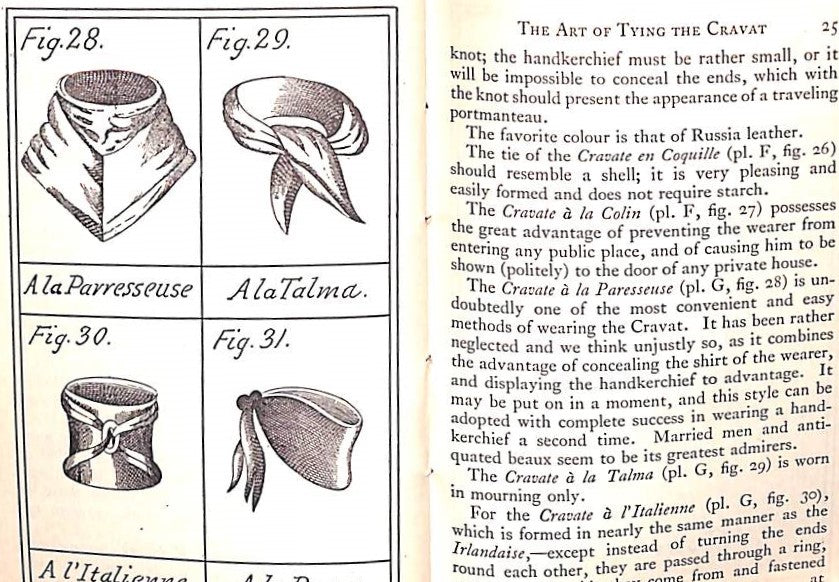 "The Art Of Tying The Cravat" 1921 Brooks Brothers