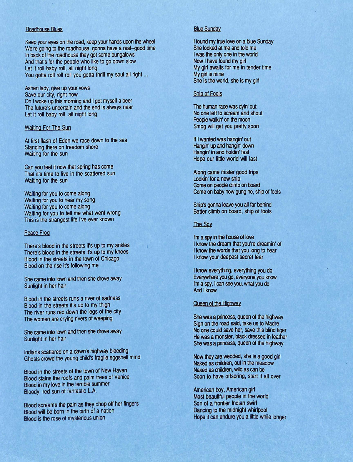 "The Doors: The Illustrated History" 1983 SUGARMAN, Danny