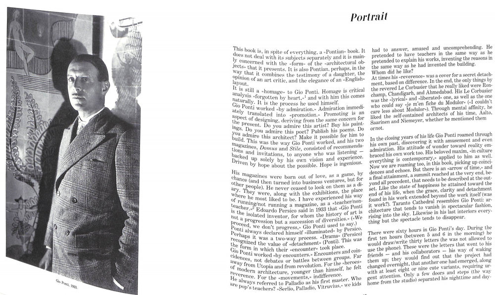 "Gio Ponti: The Complete Work 1923-1978" 1990 PONTI, Lisa Licitra (SOL