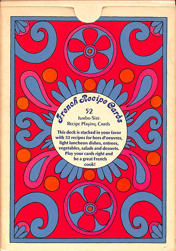 "French Recipe Cards: 52 Jumbo-Size Recipe Playing Cards" 1969 HAMAN,