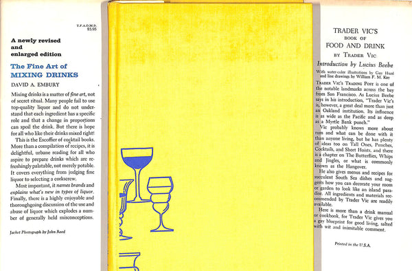 "The Fine Art Of Mixing Drinks" 1958 EMBURY, David A.