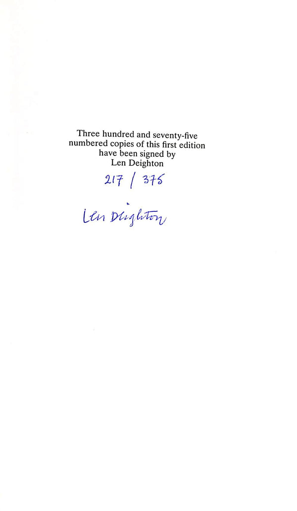"Len Deighton An Annotated Bibliography 1954-1985" MILWARD-OLIVER, Edw