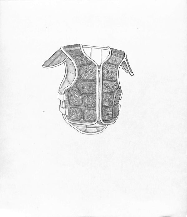 "Equestrian Body Protector" Graphite Drawing