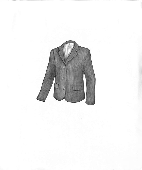 Ladies Riding Jacket Graphite Drawing