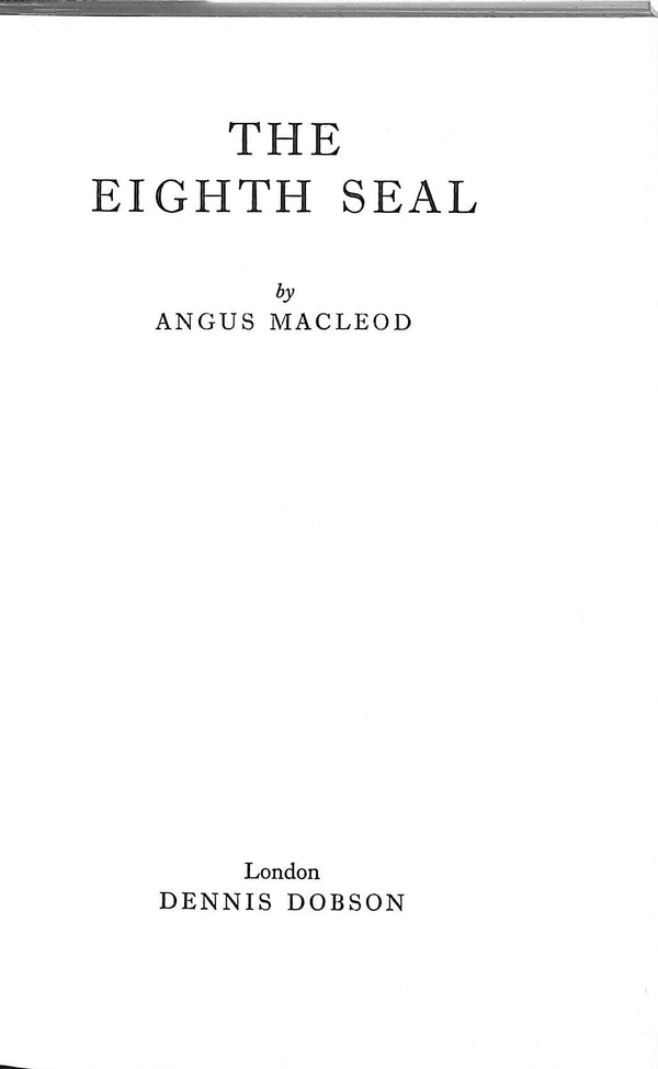 "The 8th Seal" 1962 MACLEOD, Angus