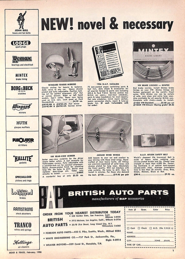 Road & Track: February 1956