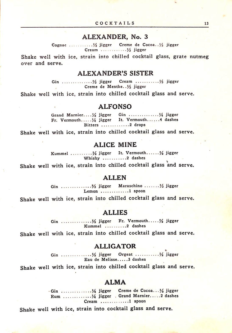 "World Drinks And How To Mix Them" 1934 BOOTHBY'S, "Cocktail Bill"