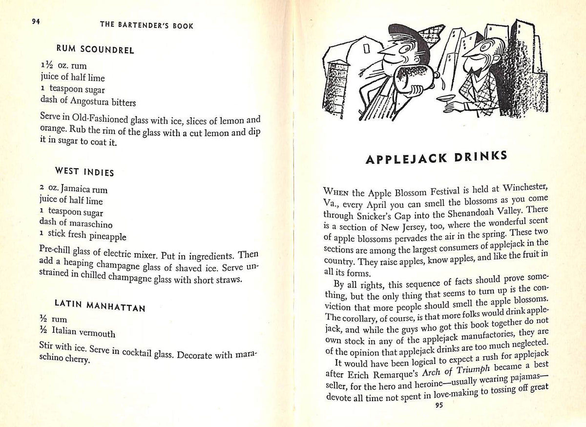 "The Bartender's Book" 1951 TOWNSEND, Jack and MCBRIDE, Tom Moore