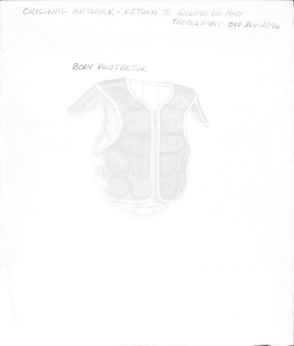 "Equestrian Body Protector" Graphite Drawing