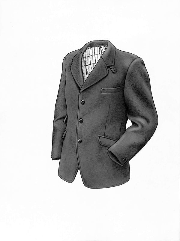 Riding Jacket Graphite Drawing