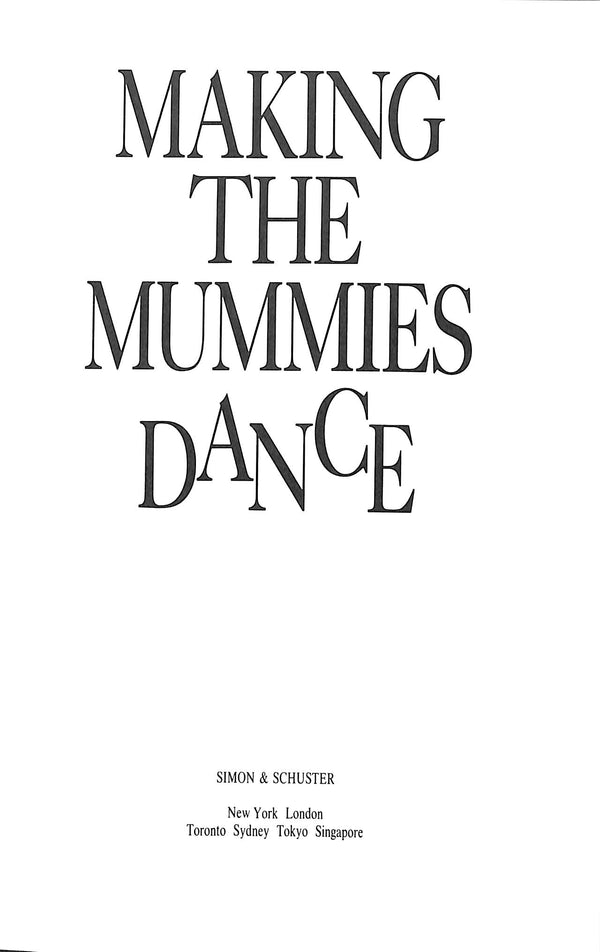 "Making The Mummies Dance: Inside The Metropolitan Museum Of Art" 1993