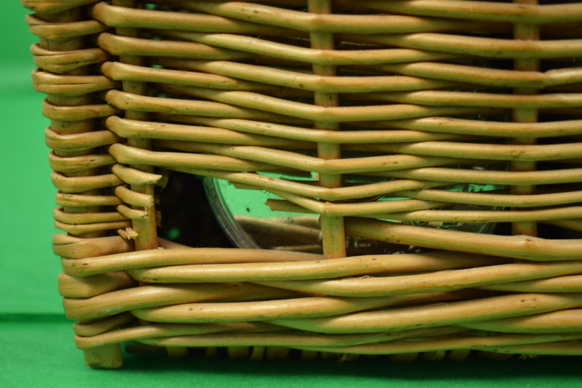 "Abercrombie & Fitch English Wicker w/ Green-Liner Picnic Hamper" (SOL