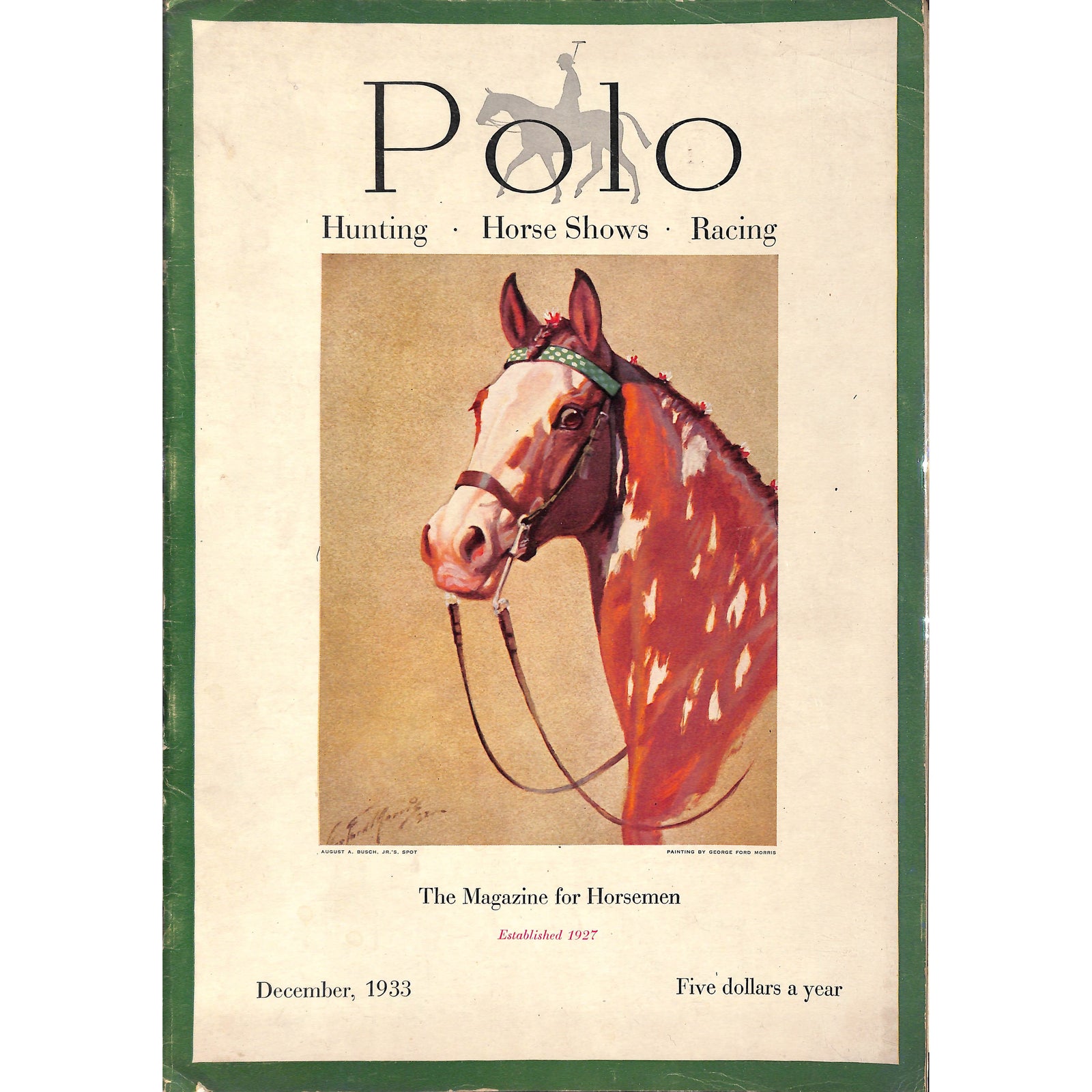 "Polo Magazine December, 1933" VISCHER, Peter [editor]