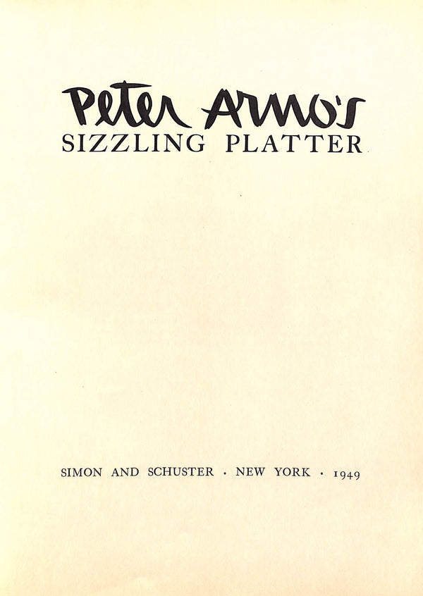 "Sizzling Platter" 1949 ARNO, Peter