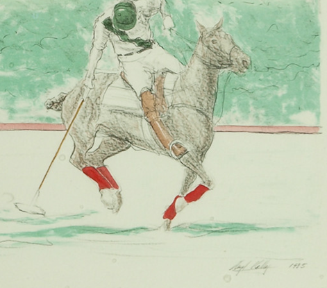 Polo Player Up c1985 by Lloyd Kelly (b.1946-)
