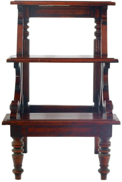"English Mahogany 19th Century Library 3 Step Ladder" Ex- Holland & Ho