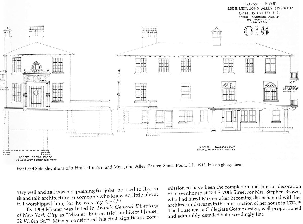 "Addison Mizner: Architect of Dreams and Realities" 1977