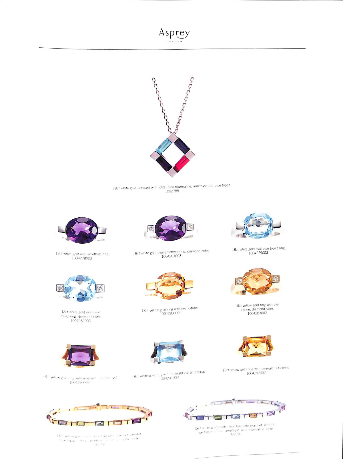 "Asprey London Product Catalogue" 2004